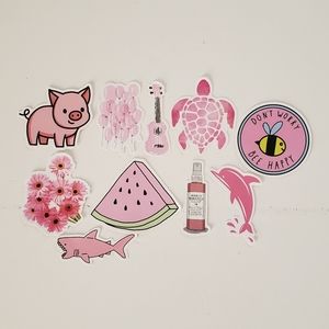 Accessories | 315 5pcs Pink Stickers | Poshmark